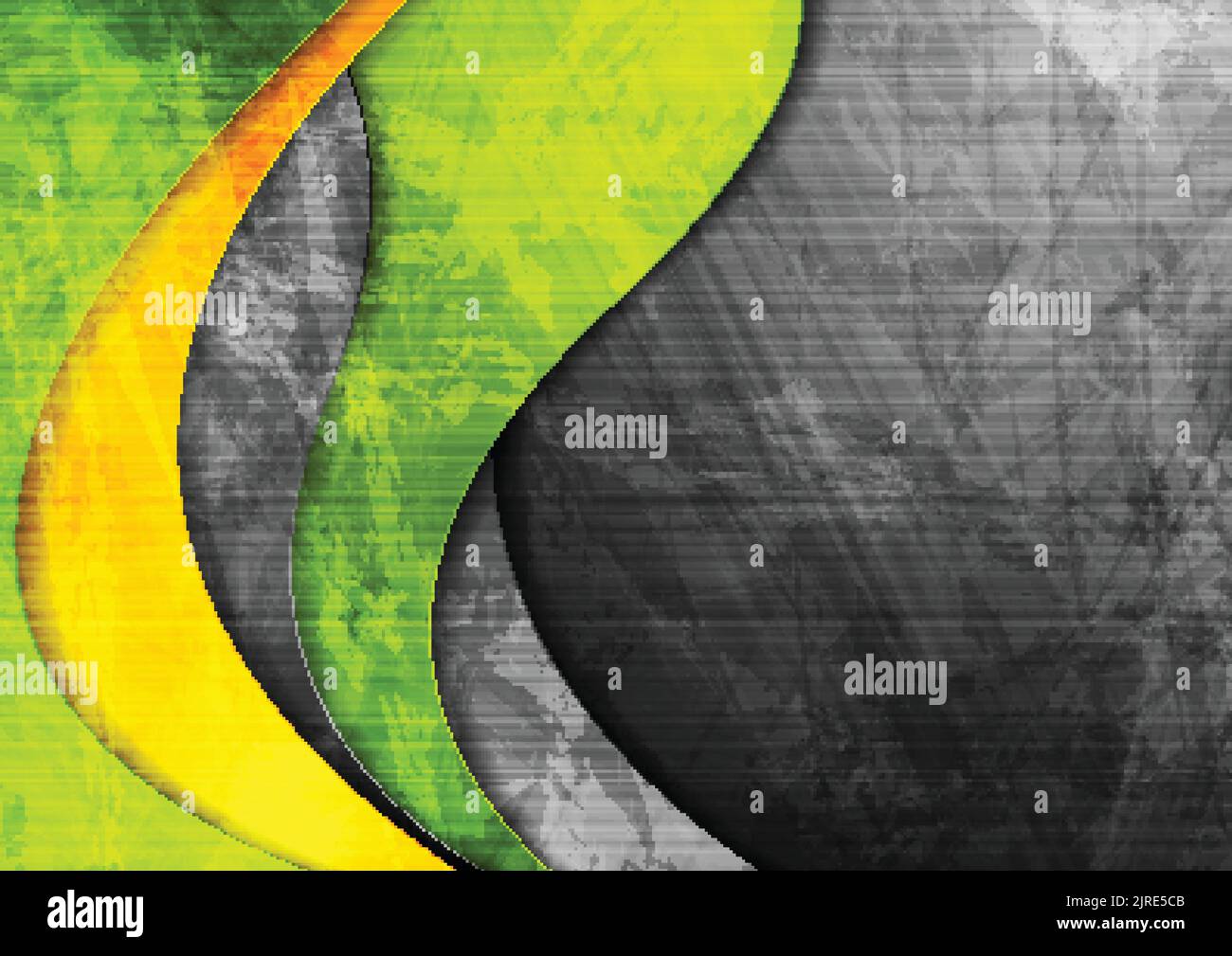 Grunge wavy corporate contrast green and yellow texture background ...