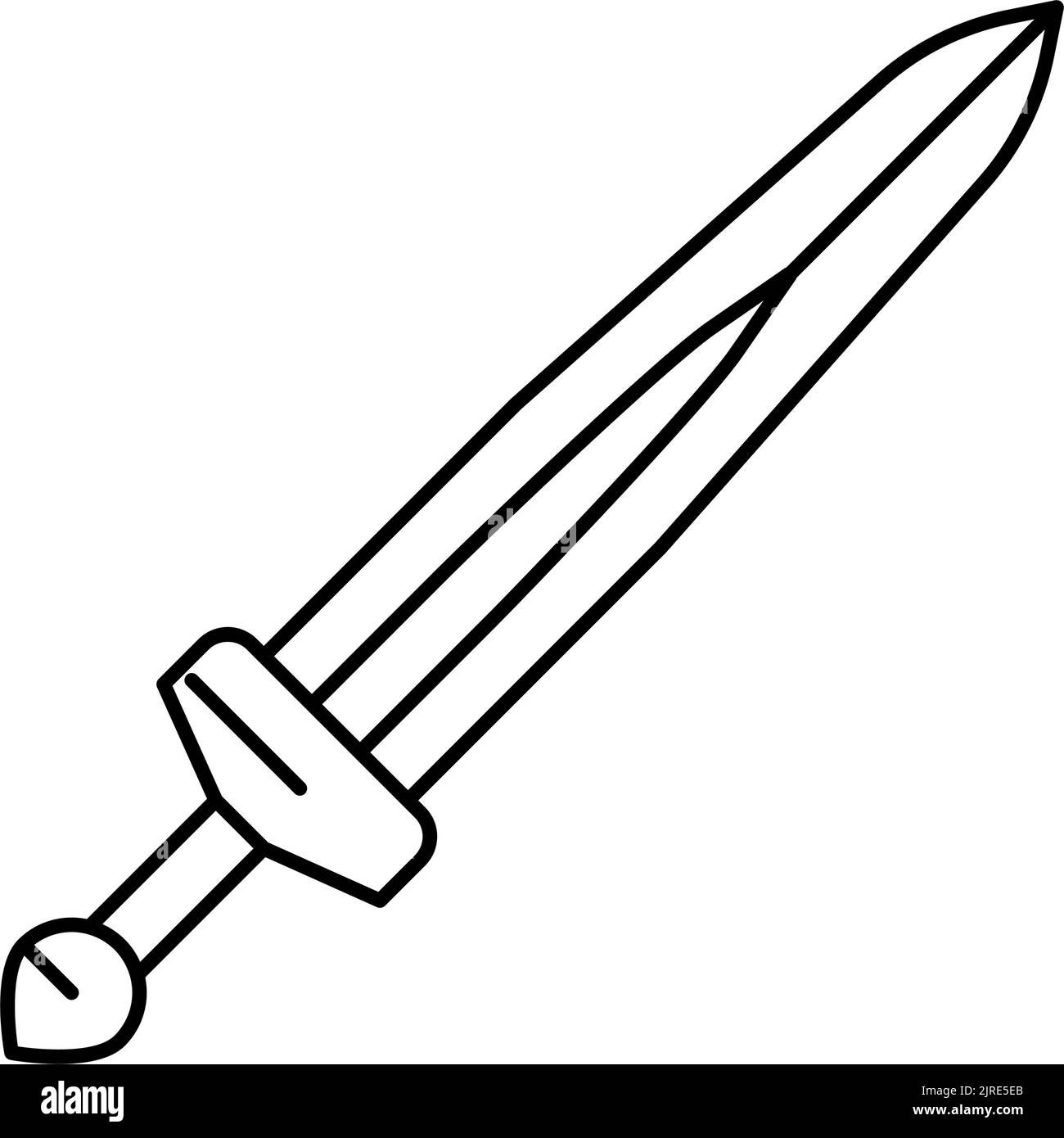 sword viking line icon vector illustration Stock Vector Image & Art - Alamy