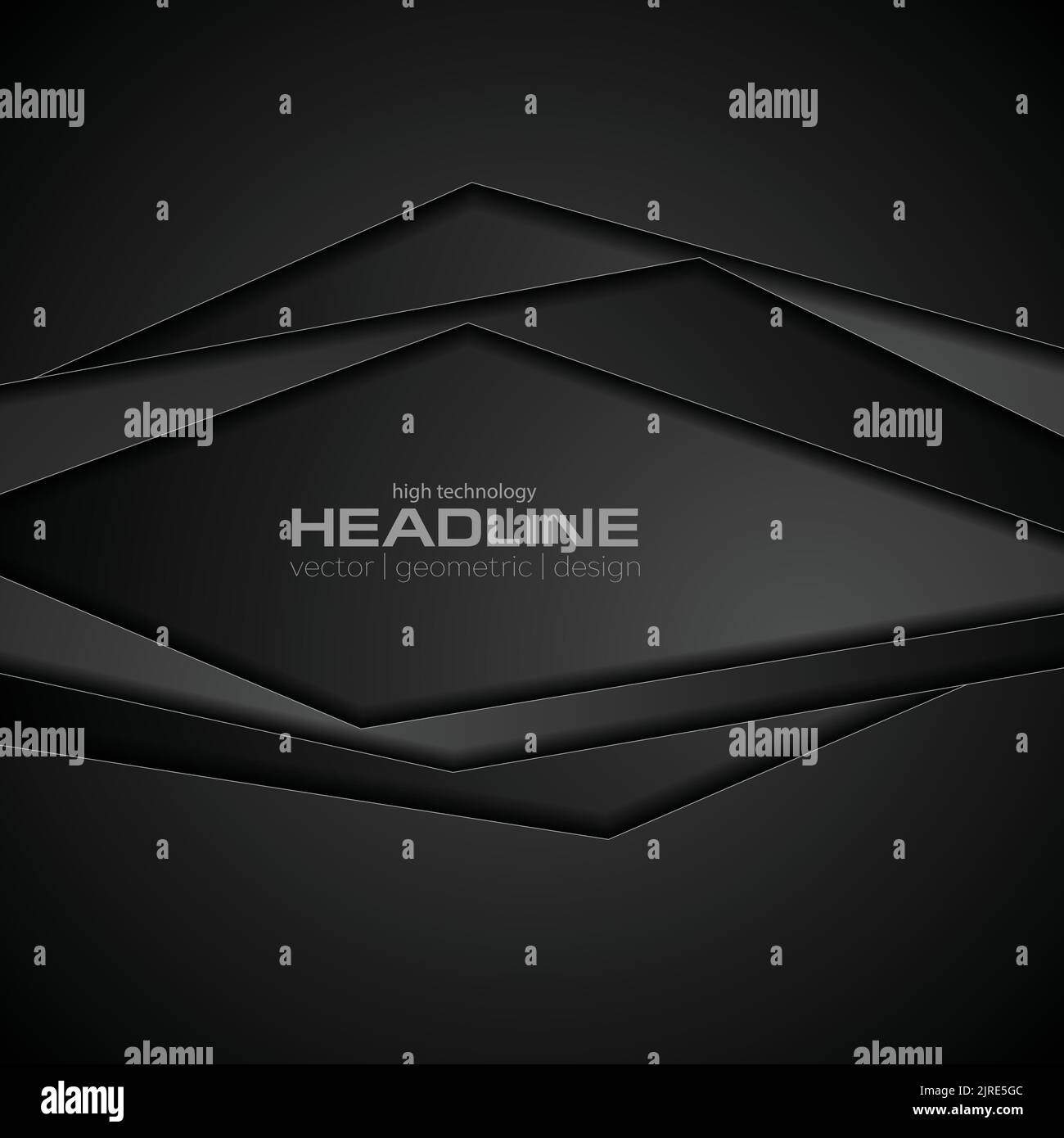 Abstract black concept corporate background. Tech vector design Stock ...