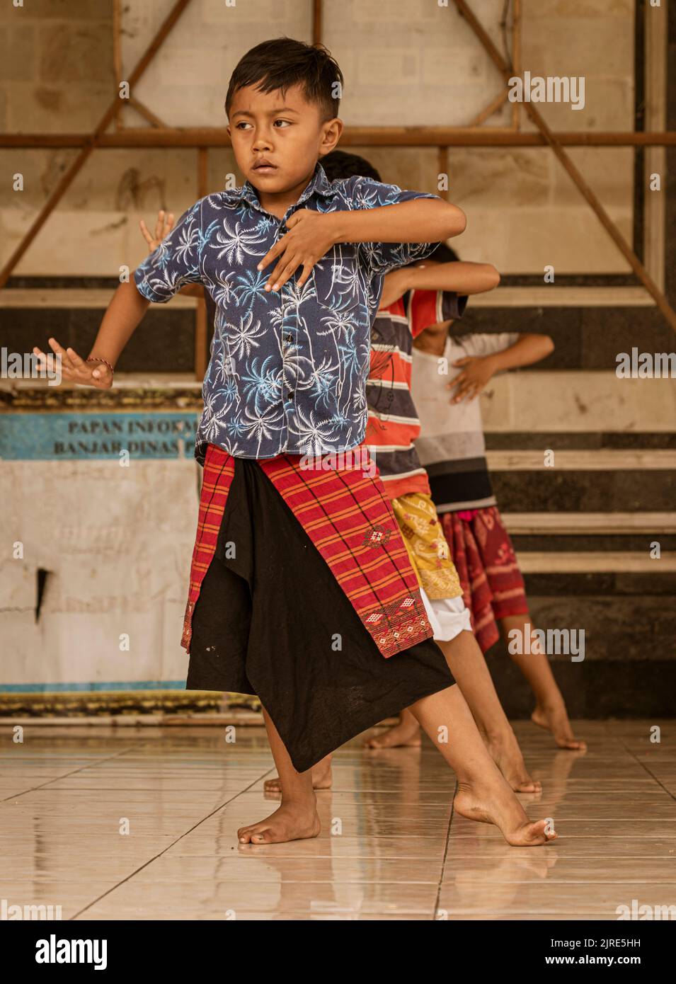 Bali, Indonesia, June 1, 2022 - Young boys learn traditional Bali ...