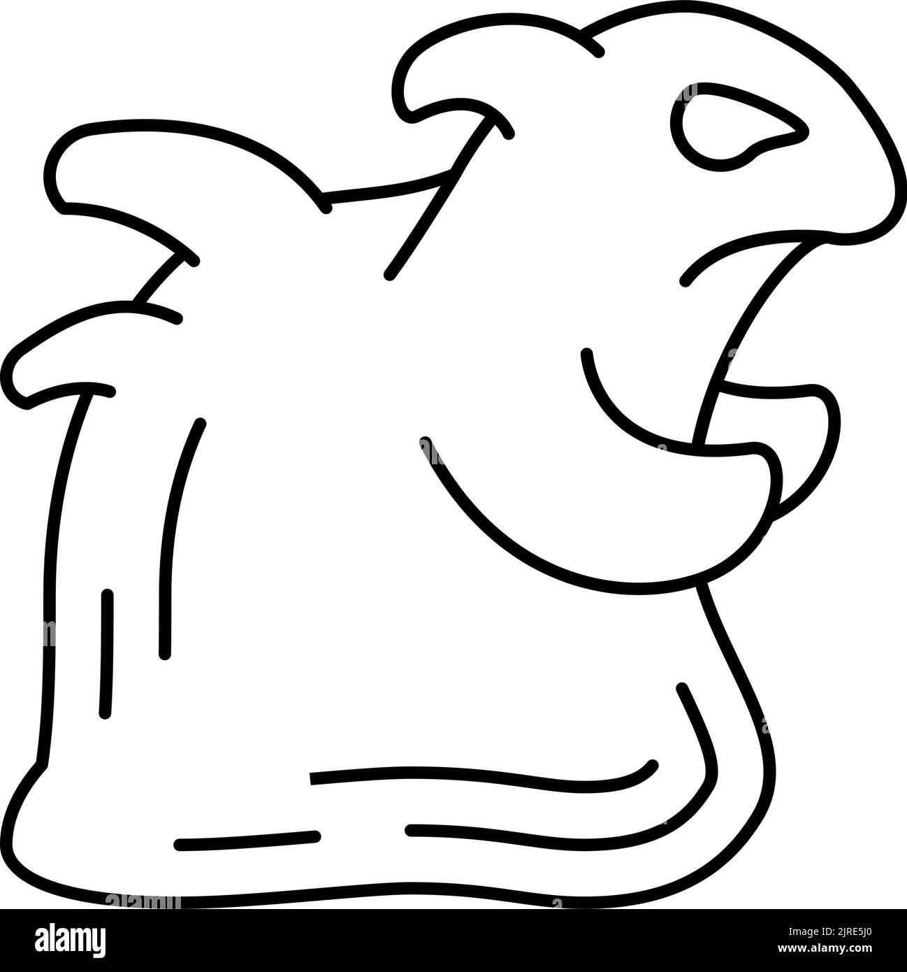 jelly monster line icon vector illustration Stock Vector Image & Art ...