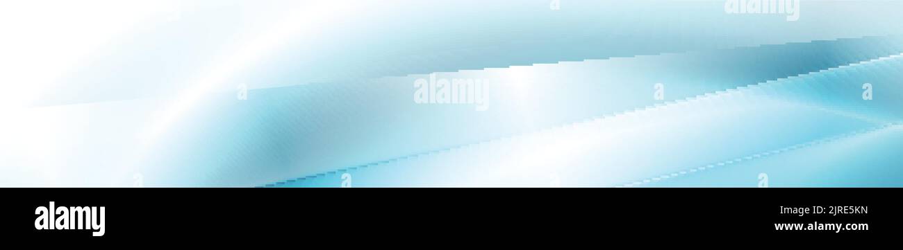 Abstract shiny light blue glossy banner design. Vector stripes header ...
