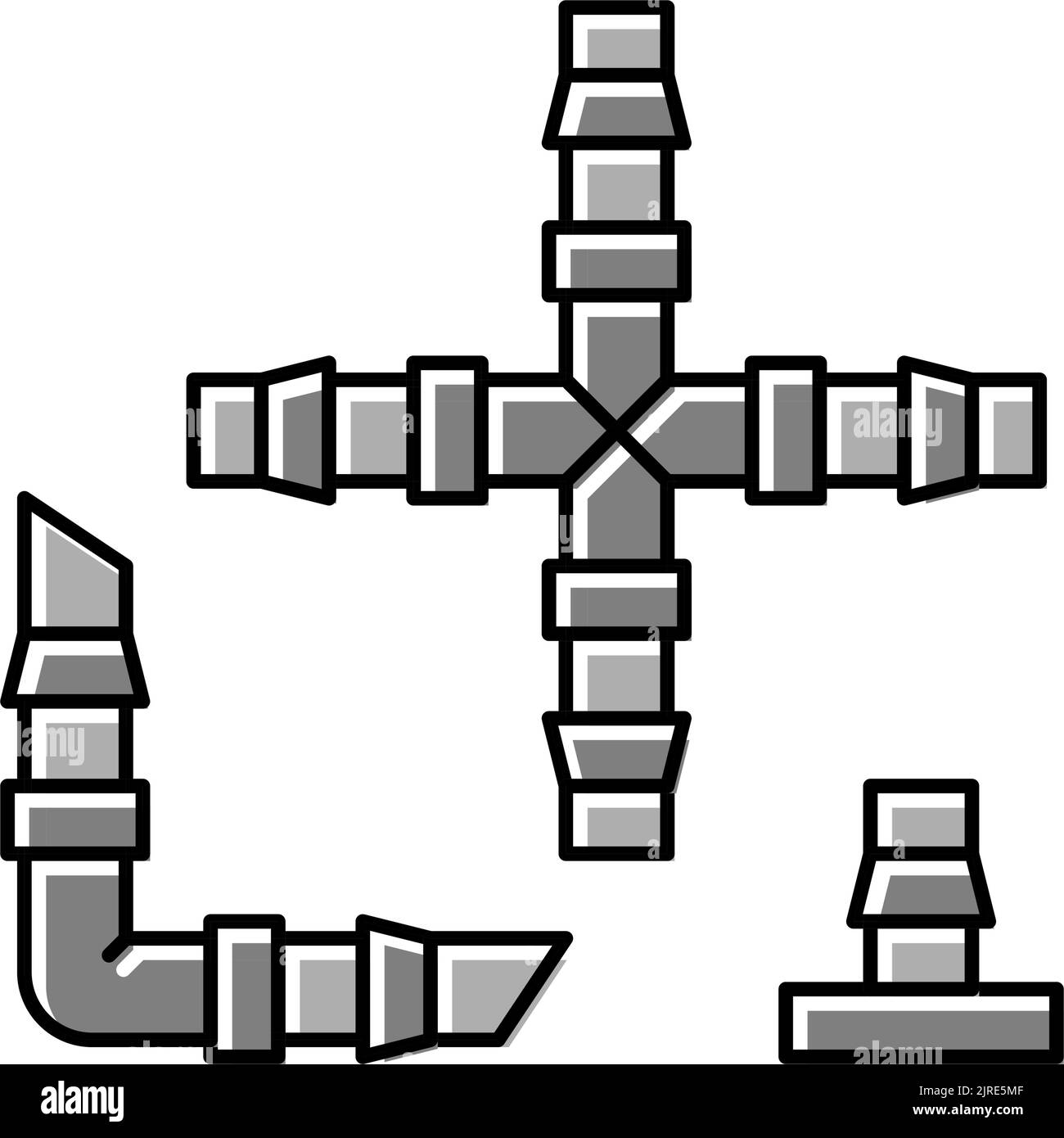 fittings drip water irrigation color icon vector illustration Stock ...