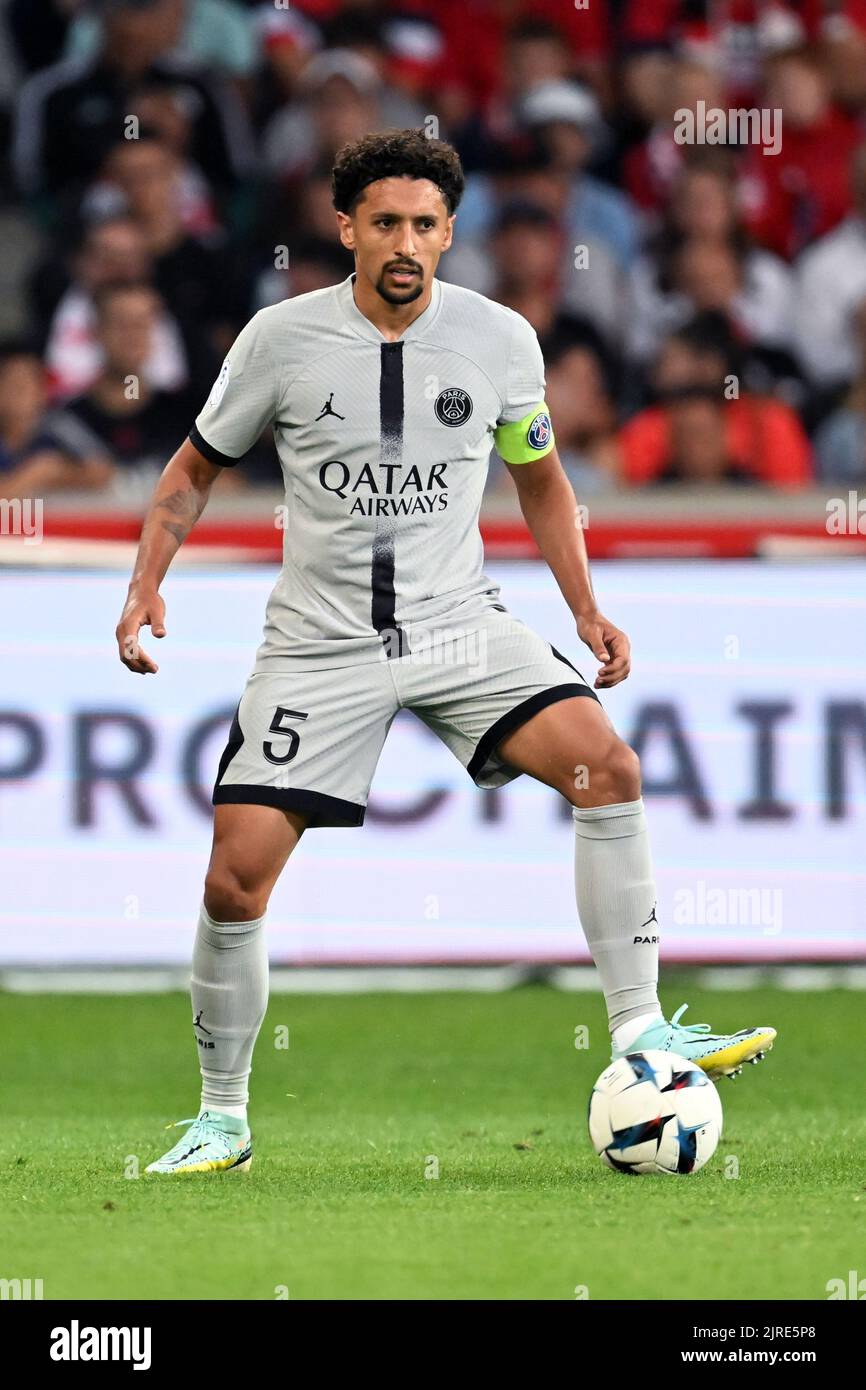 LILLE - Marcos Ao‡s Corra Marquinhos of Paris Saint-Germain during the ...