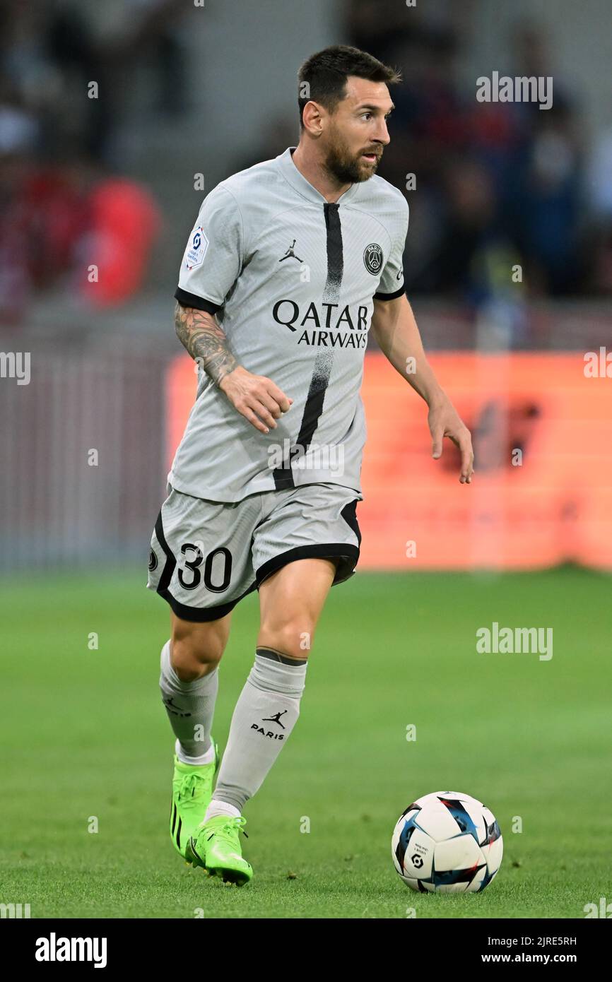 LILLE - Lionel Messi of Paris Saint-Germain during the French Ligue 1 ...