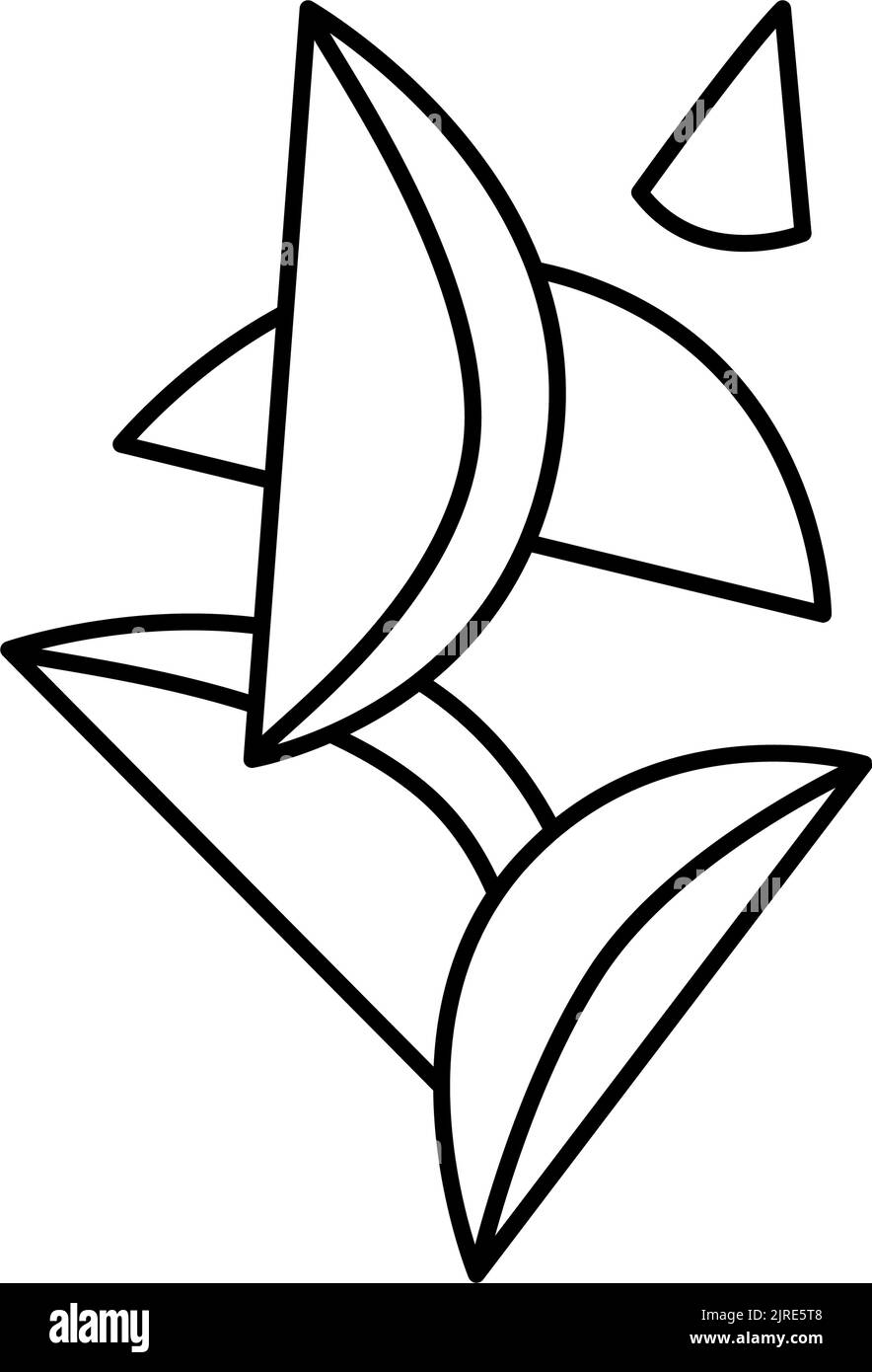 mango slice food cut line icon vector illustration Stock Vector Image ...