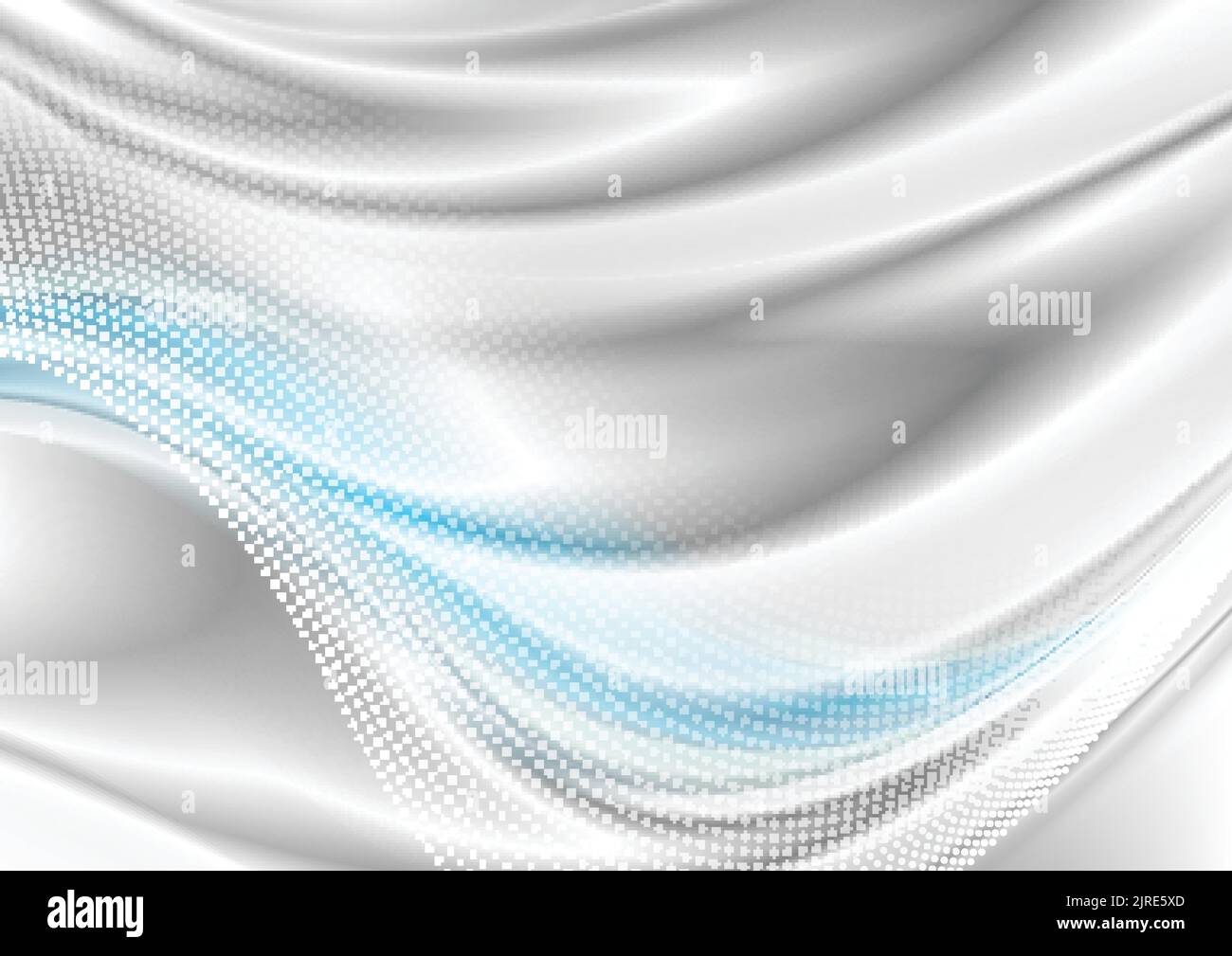 Blue and grey tech futuristic waves abstract vector background Stock ...