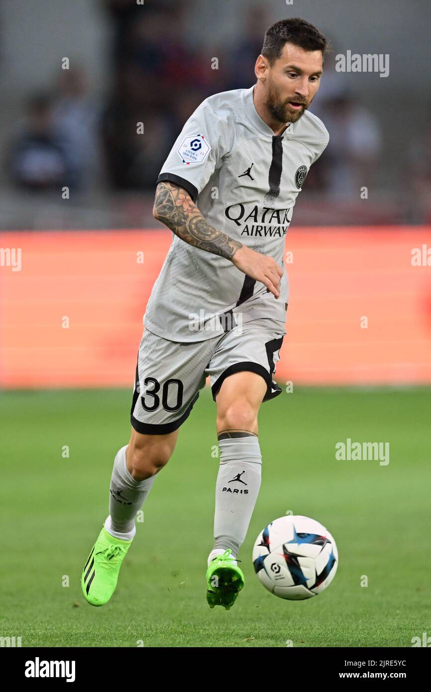 LILLE - Lionel Messi of Paris Saint-Germain during the French Ligue 1 ...