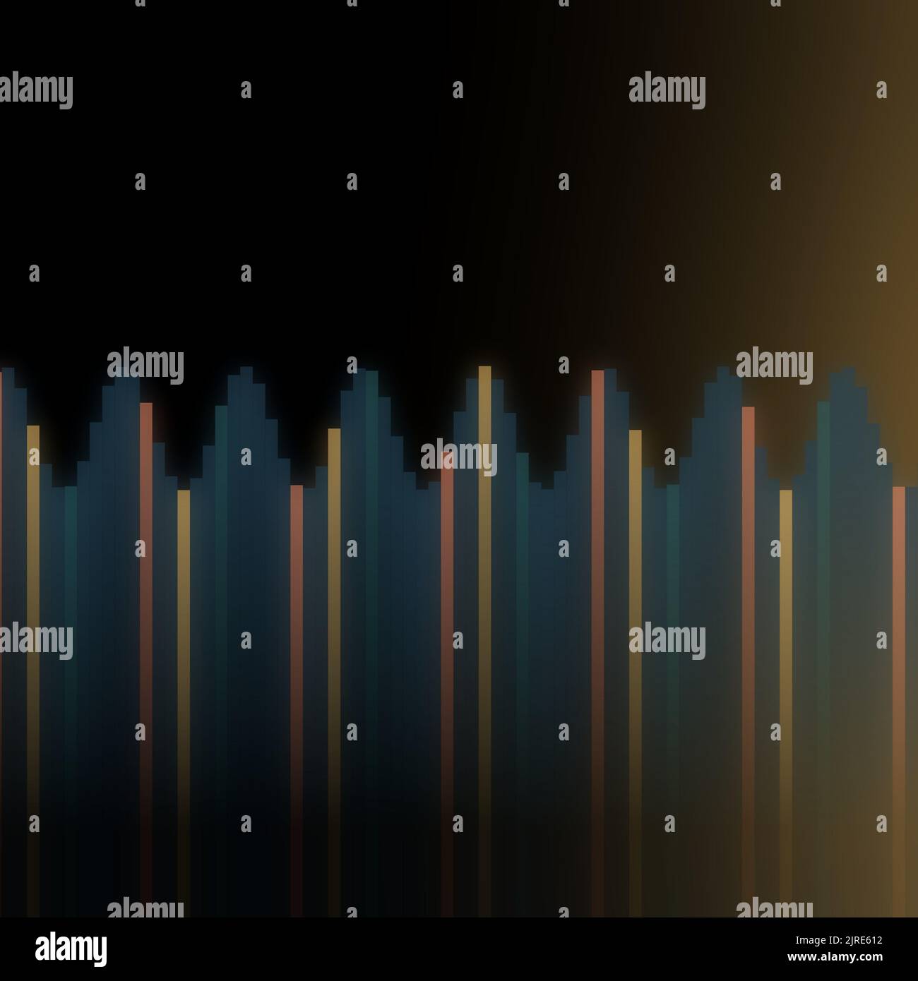 Abstract colorful Illustration of Stylized Sound frequency equalizer ...