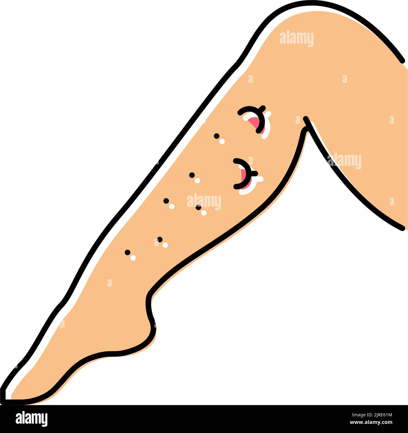 Legs Ingrown Hair Color Icon Vector Illustration Stock Vector Image And Art Alamy