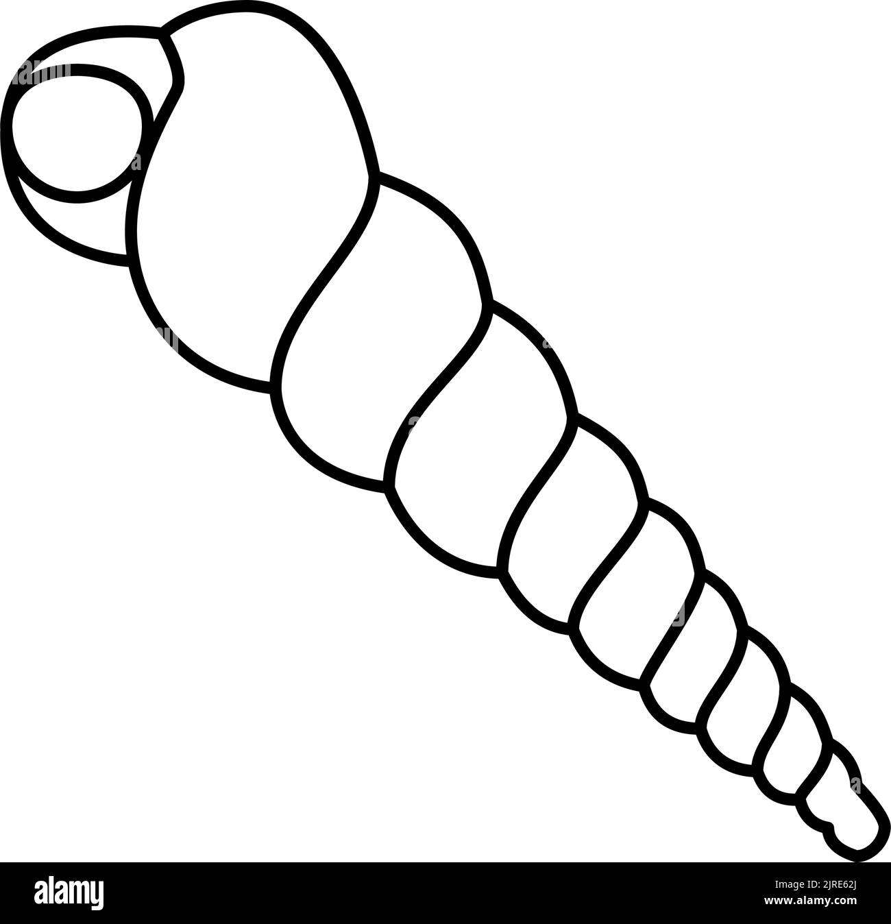 turritella sea shell beach line icon vector illustration Stock Vector ...