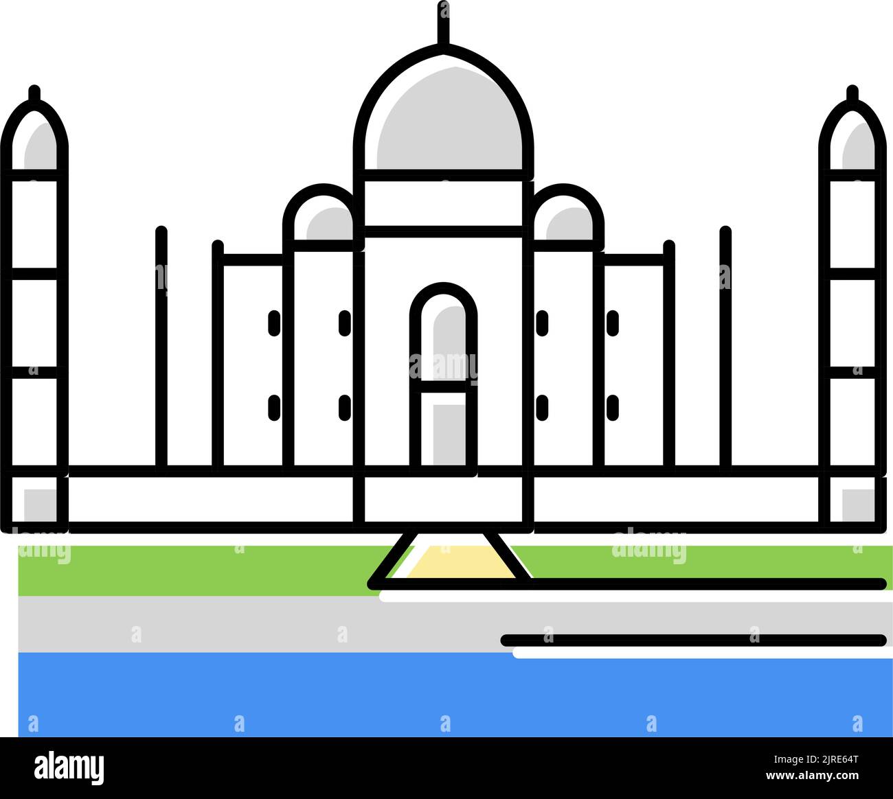 taj mahal color icon vector illustration Stock Vector Image & Art - Alamy