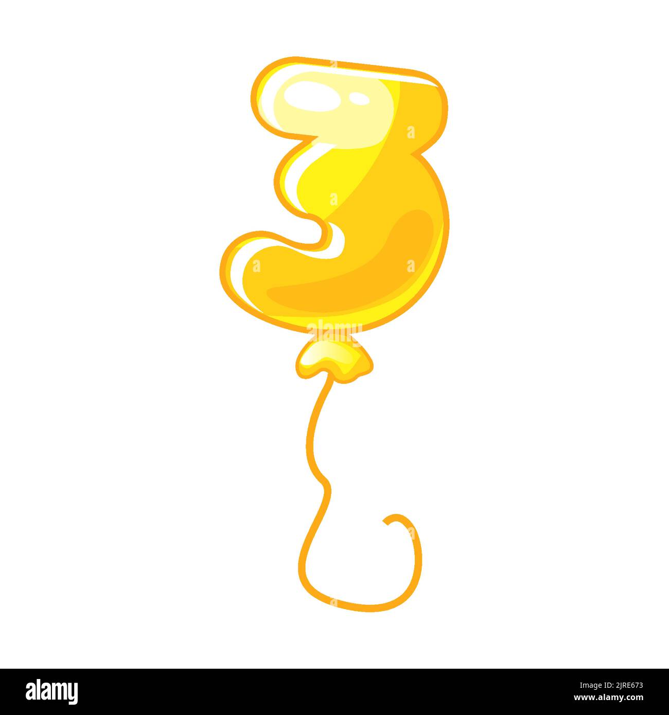 Cartoon balloon number 3 font kids numbers. Figure Three Stock Vector ...