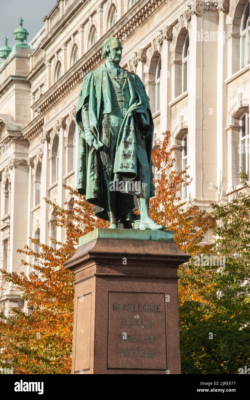 Belfast, UK – October, 30, 2019 – The statue of Irish Presbyterian ...