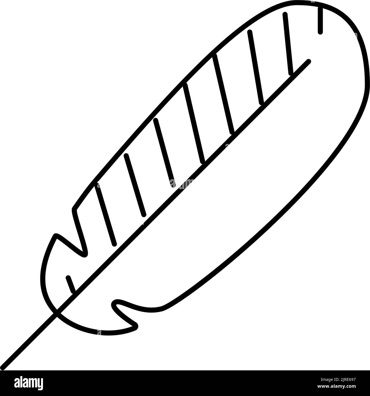 abstract feather soft fluffy line icon vector illustration Stock Vector ...