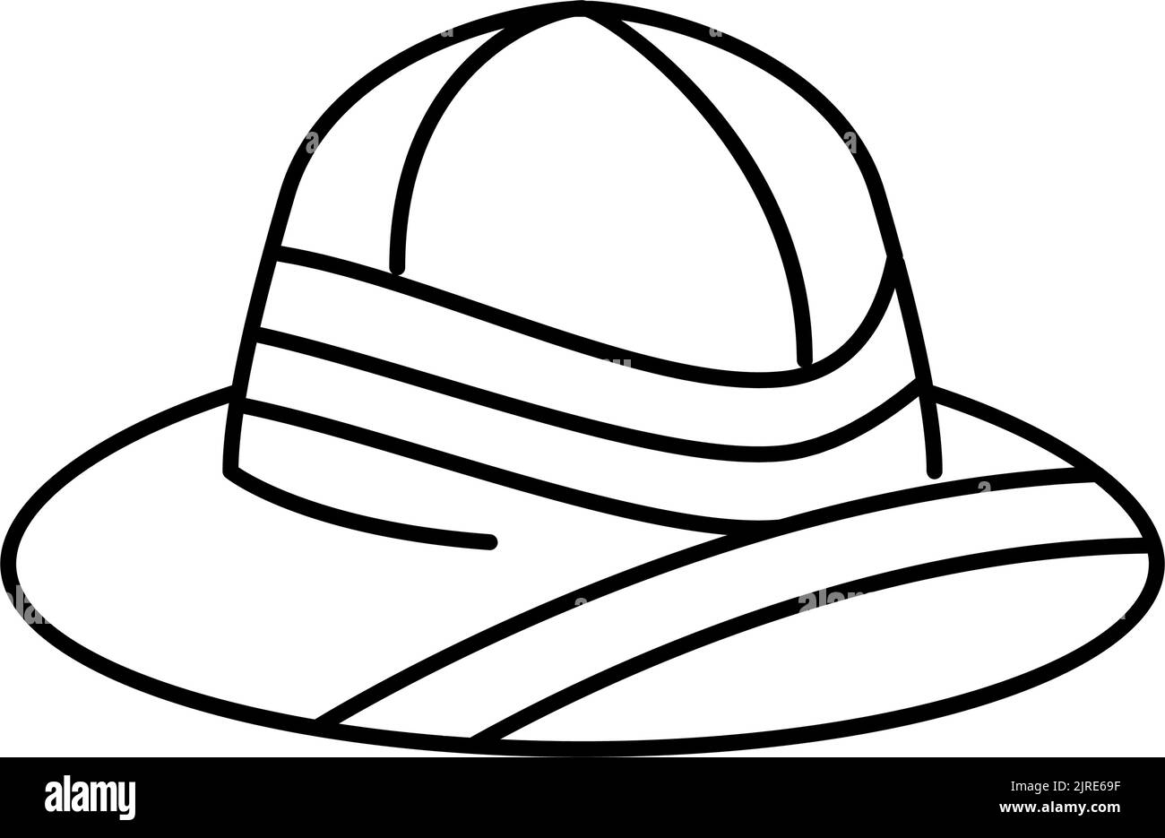 pith helmet line icon vector illustration Stock Vector Image & Art - Alamy