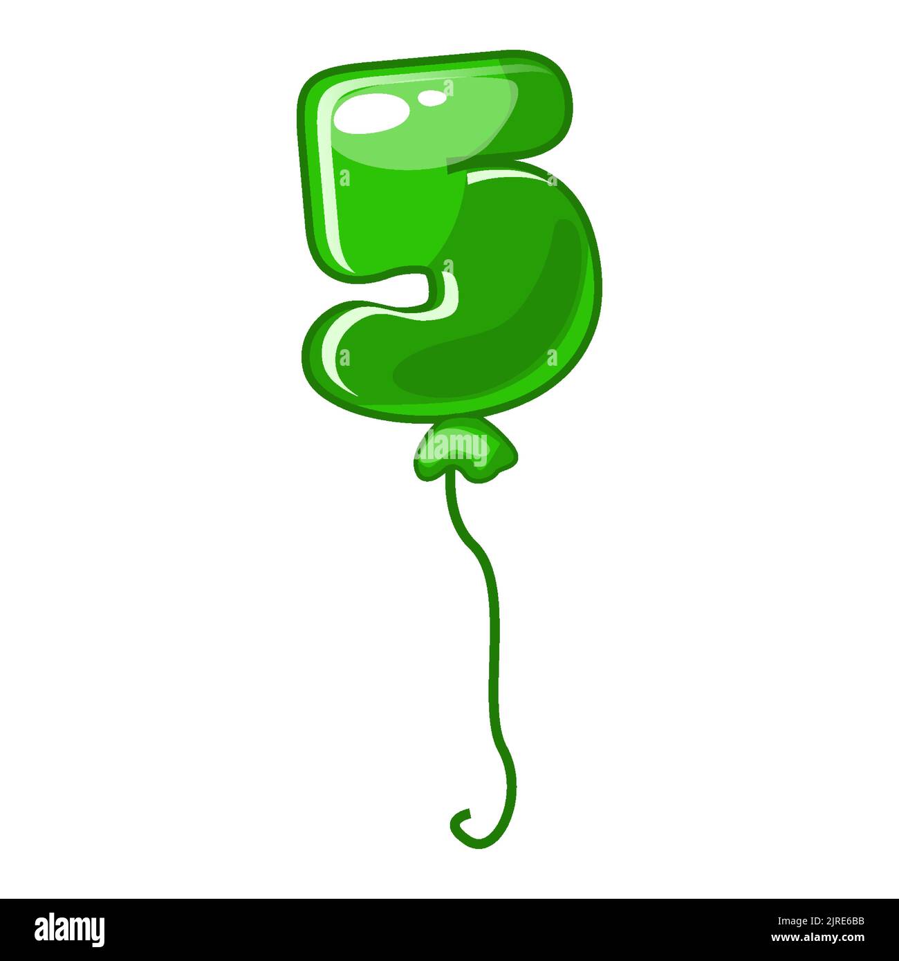 Cartoon balloon number 5 font kids numbers. Figure Five Stock Vector ...