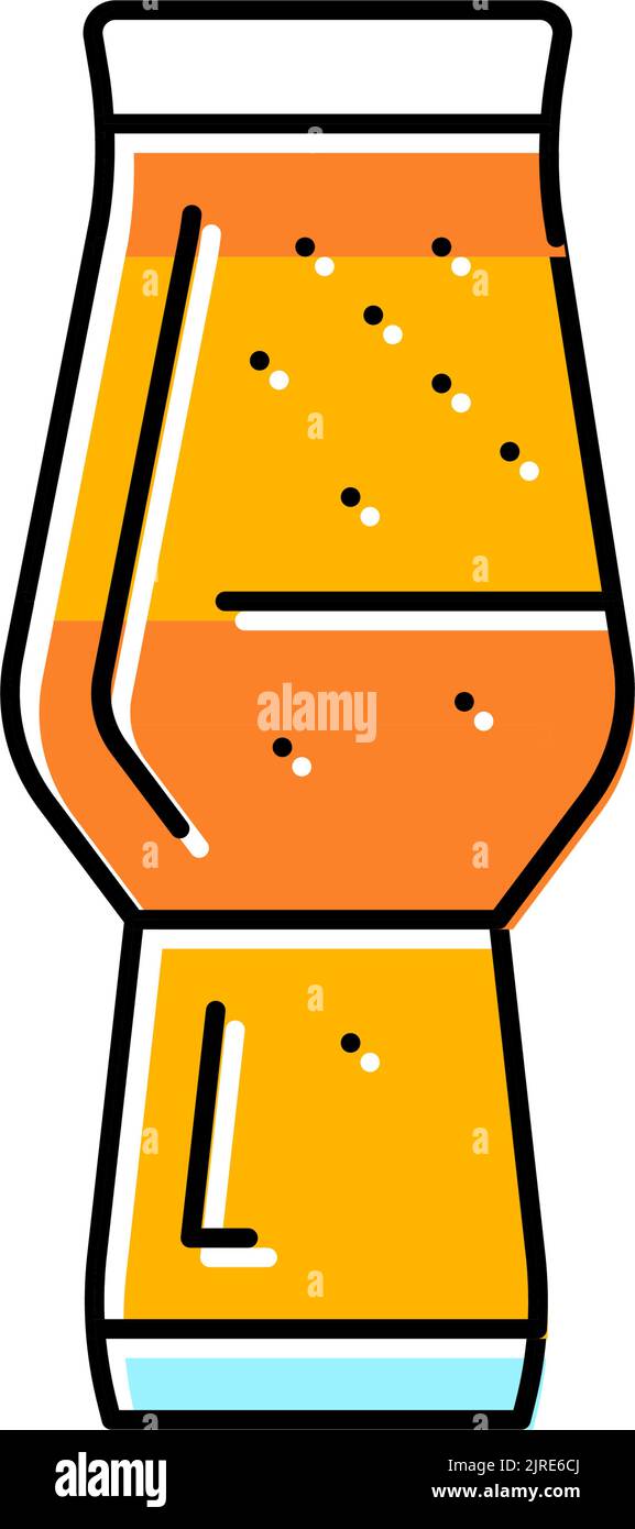 Lager Beer Glass Color Icon Vector Illustration Stock Vector Image