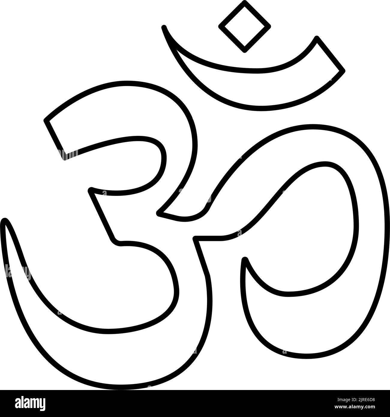 hinduism religion line icon vector illustration Stock Vector Image ...