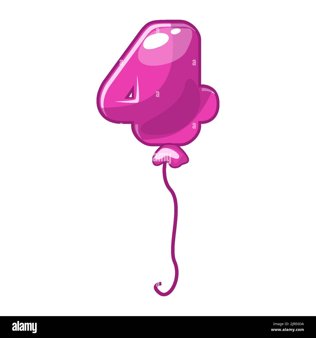 Number 4 balloon Stock Vector Images - Alamy