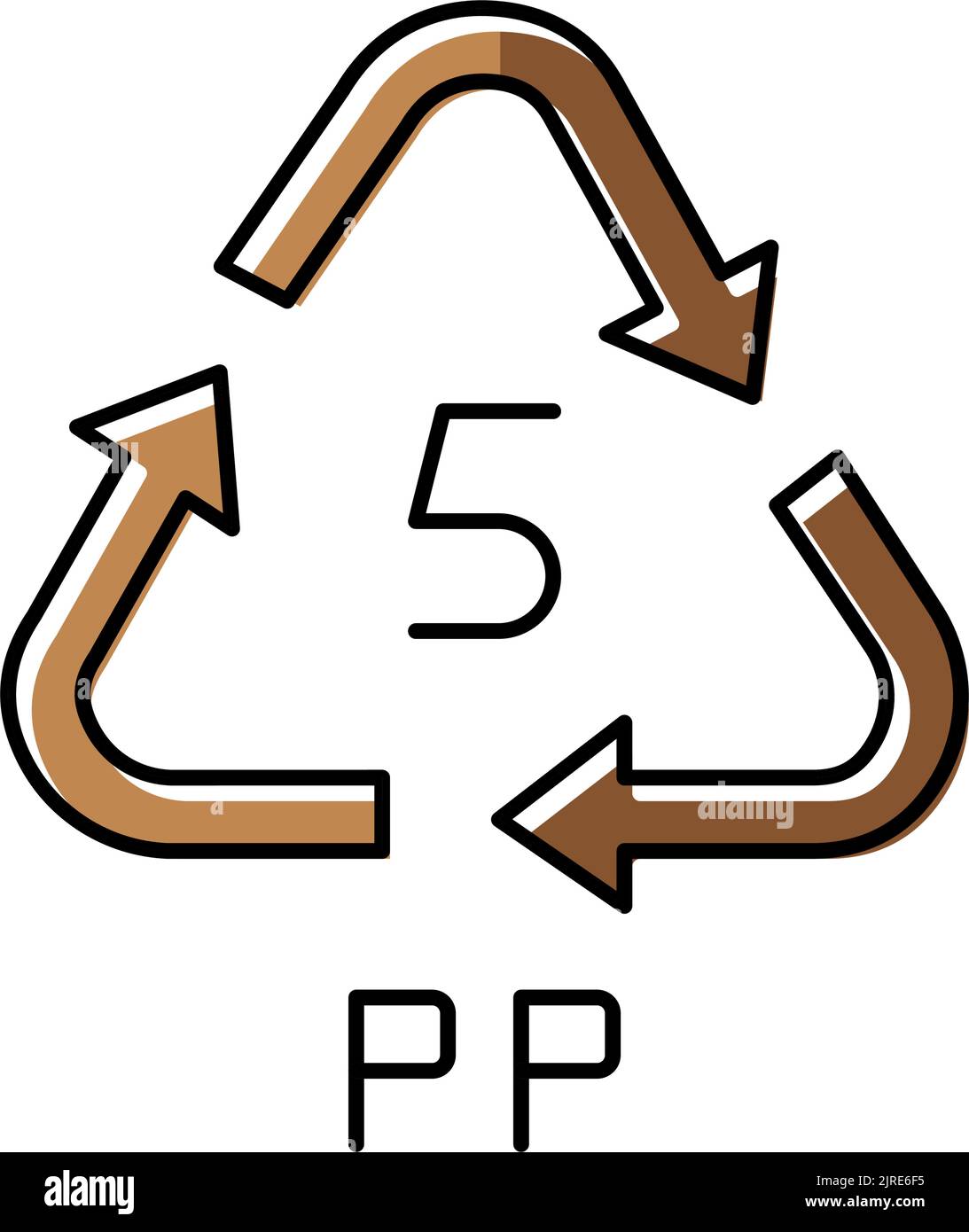 pp recycling plastic product color icon vector illustration Stock ...
