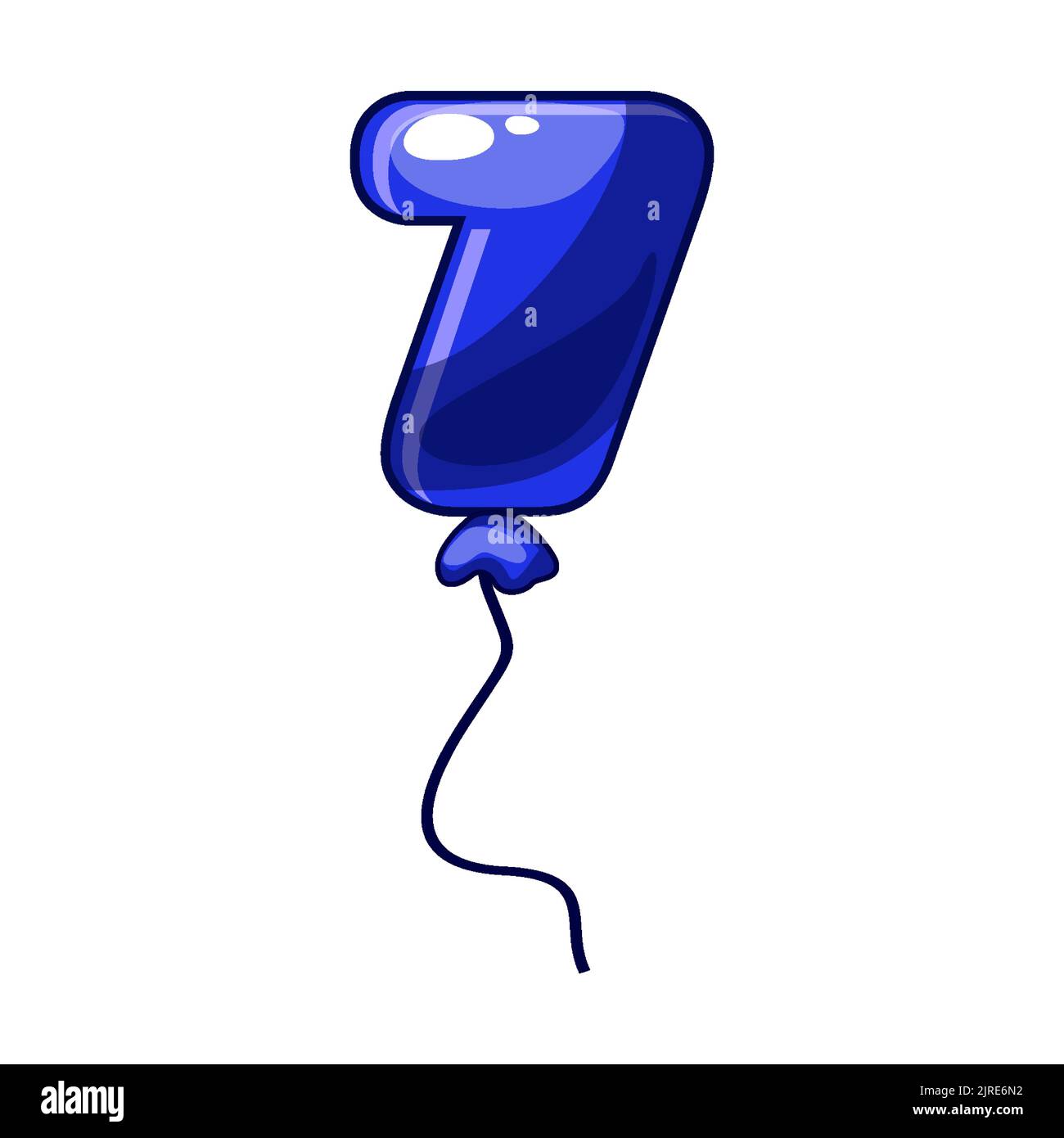 Cartoon balloon number 7 font kids numbers. Figure Seven Stock Vector ...