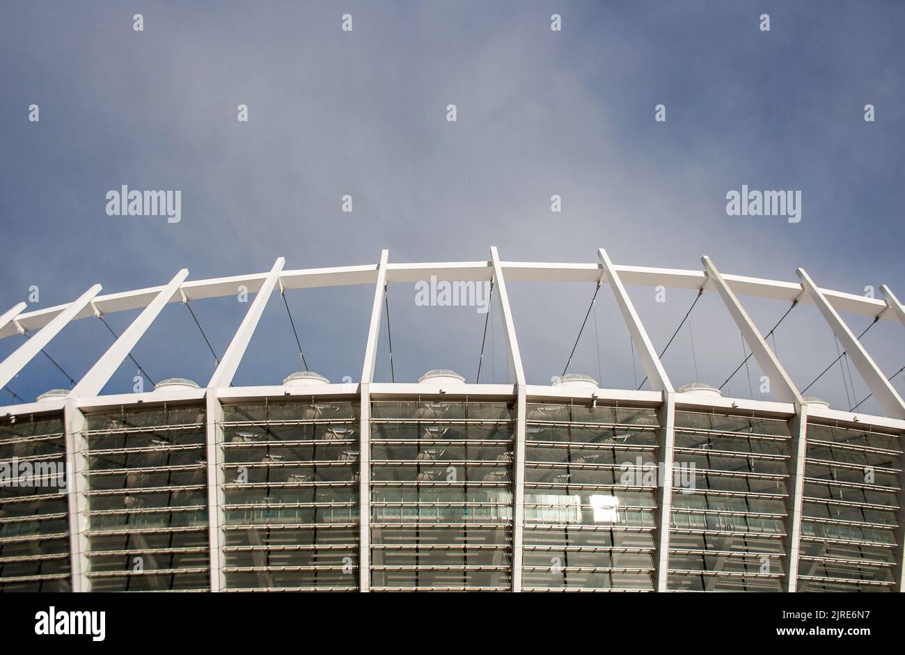 Urban sports stadium arena construction detail Stock Photo - Alamy