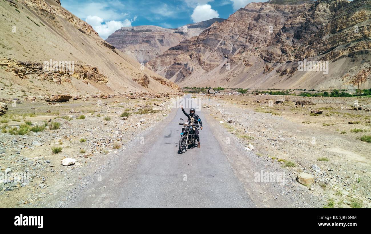 Spiti valley motorcycle hi-res stock photography and images - Alamy