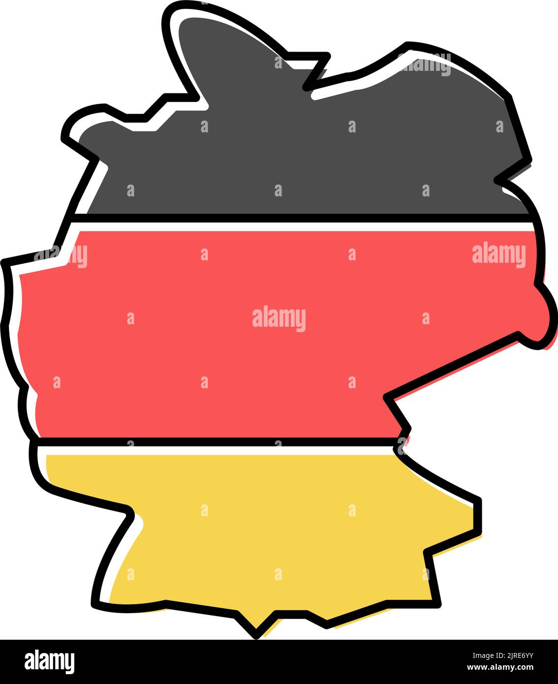germany country map flag color icon vector illustration Stock Vector ...