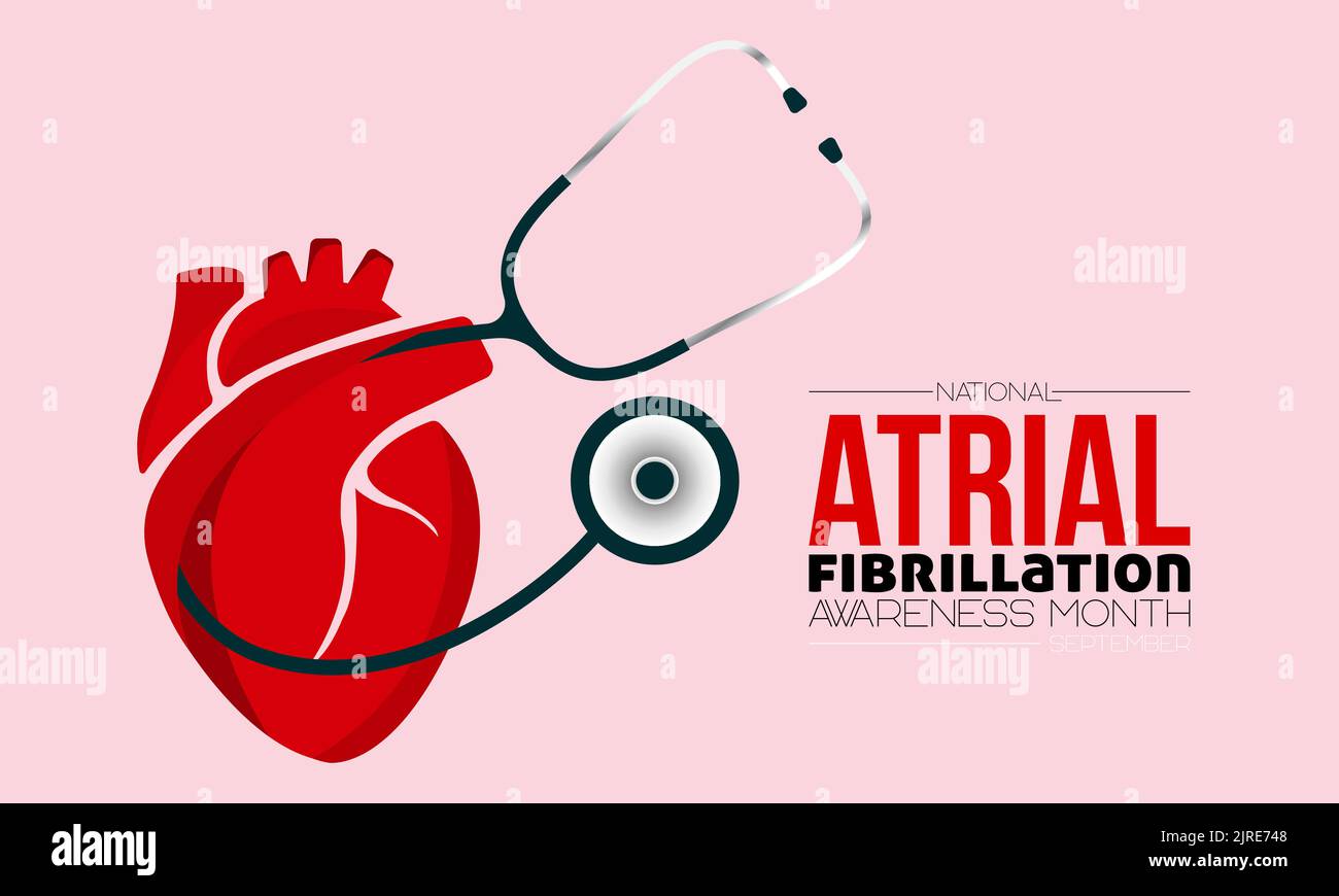 Vector illustration design concept of national atrial fibrillation ...