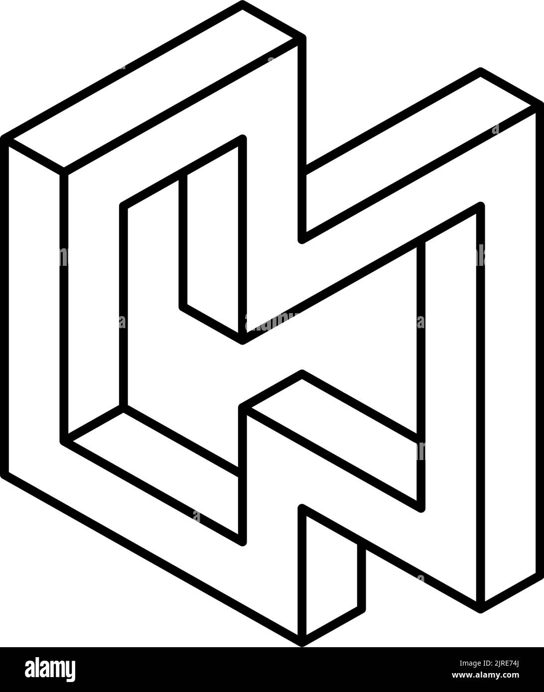 art impossible geometric shape line icon vector illustration Stock Vector Image & Art - Alamy