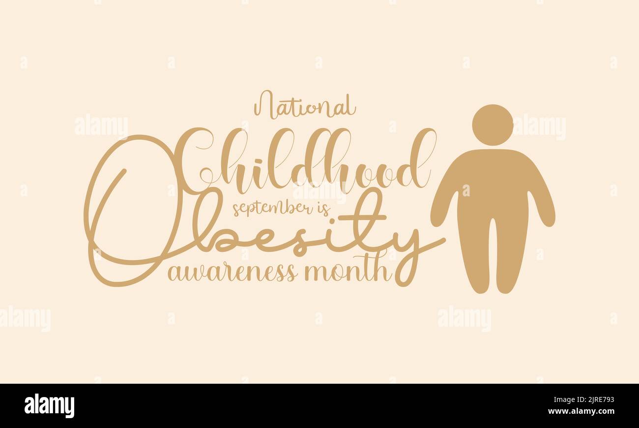 Vector illustration design concept of national childhood obesity ...