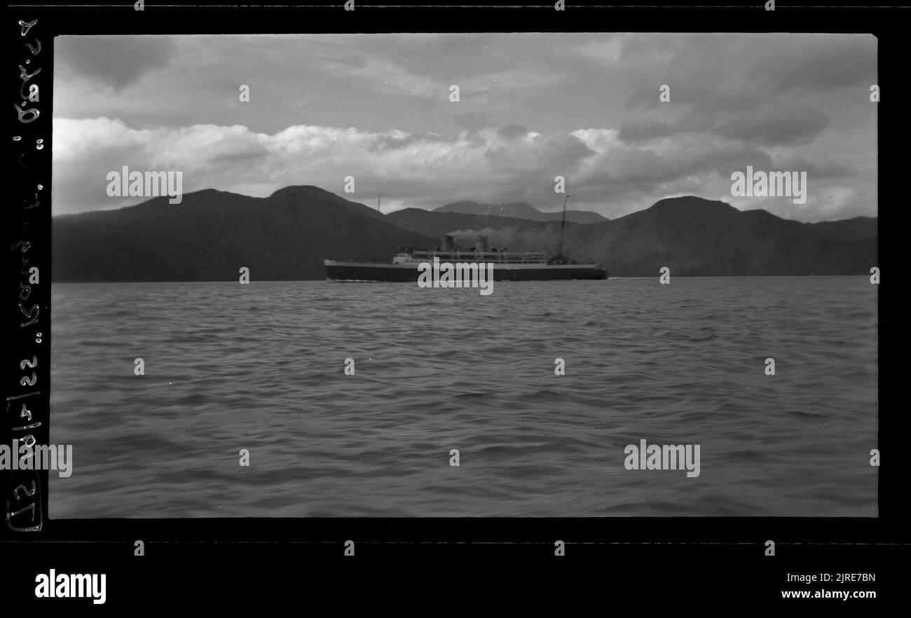 "Rangatira", Queen Charlotte Sound, 19 February 1955, by Leslie Adkin ...