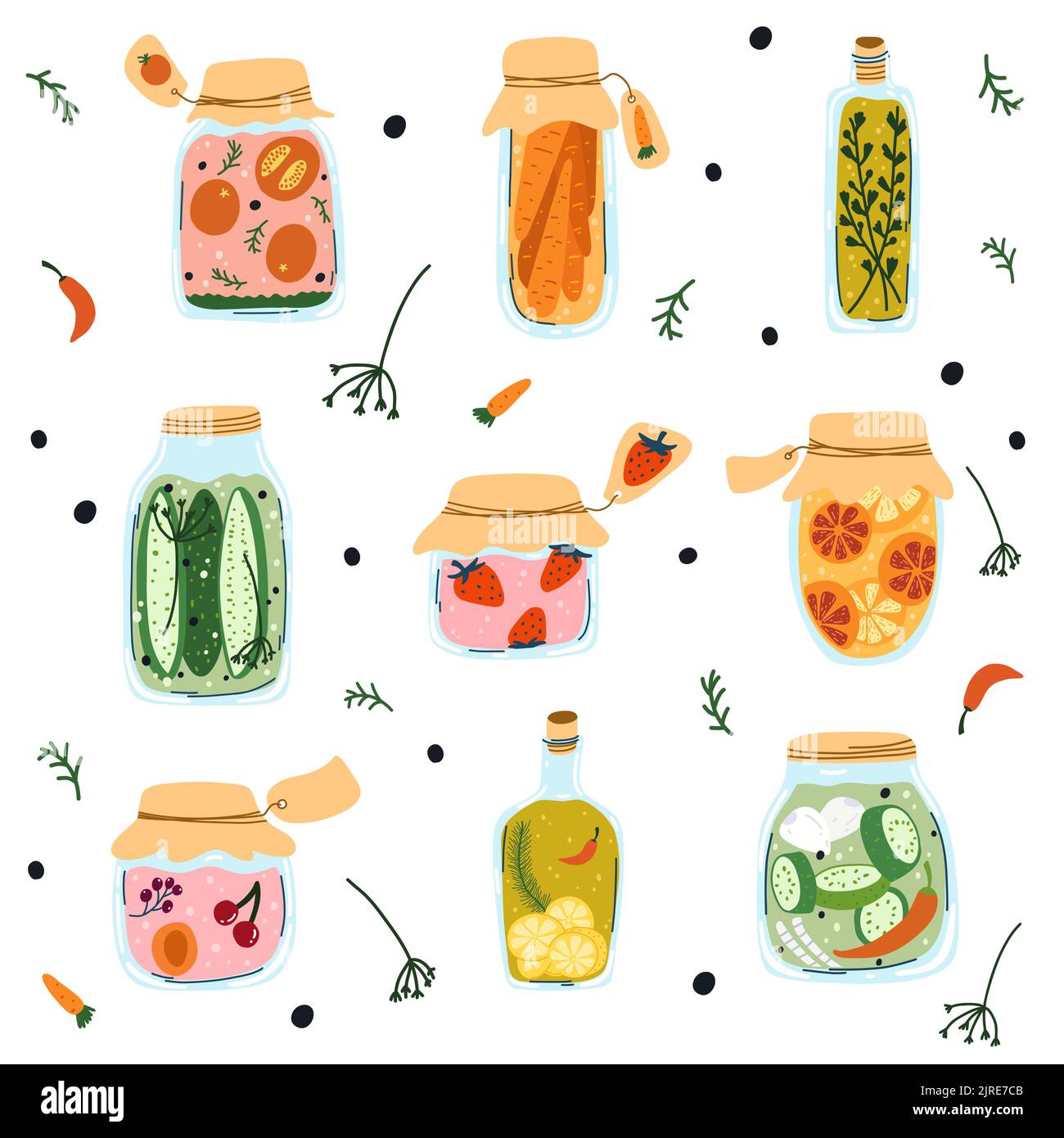 Carrot jam jar Stock Vector Images - Alamy