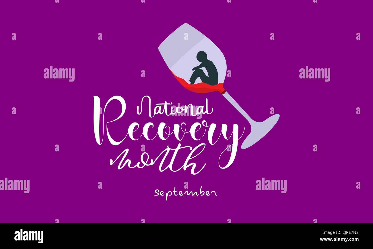 Vector illustration design concept of national recovery month observed ...