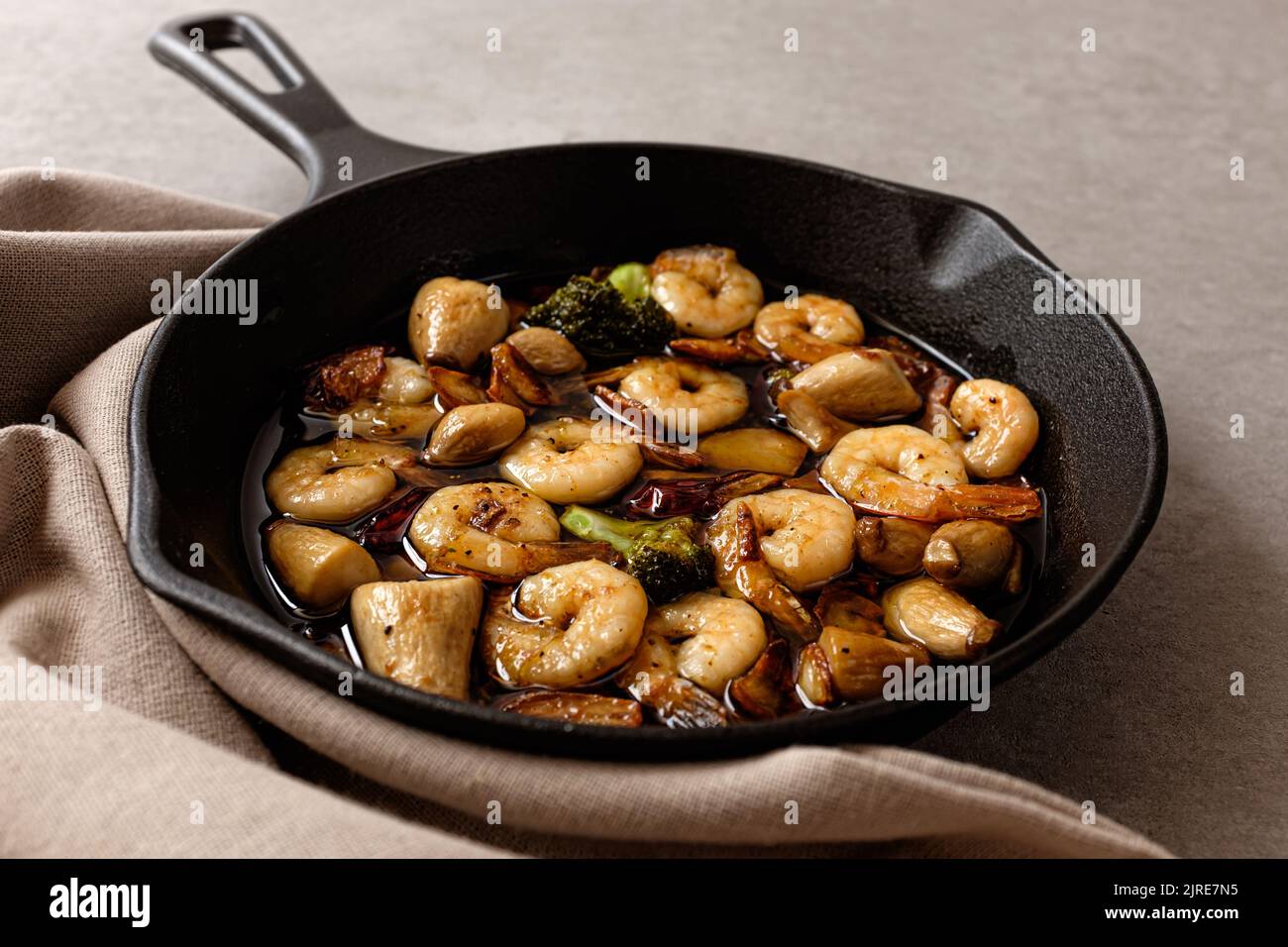 Gambas al Ajillo with shrimp in garlic and peperoncino flavored olive ...