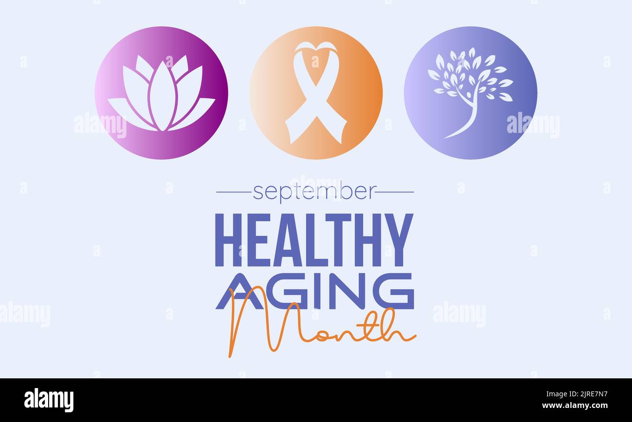 Vector illustration design concept of healthy aging month observed on ...