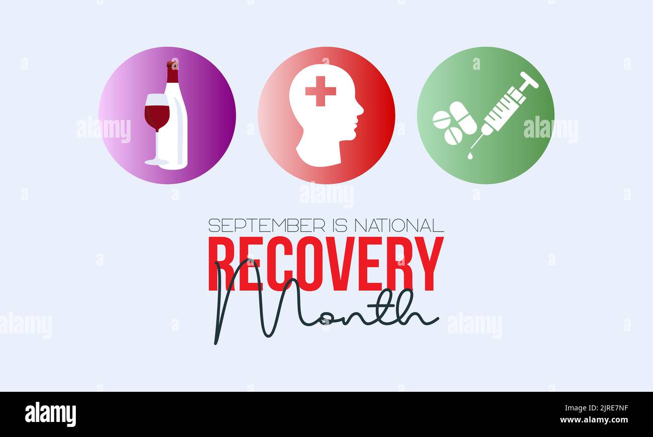 Vector illustration design concept of national recovery month observed ...
