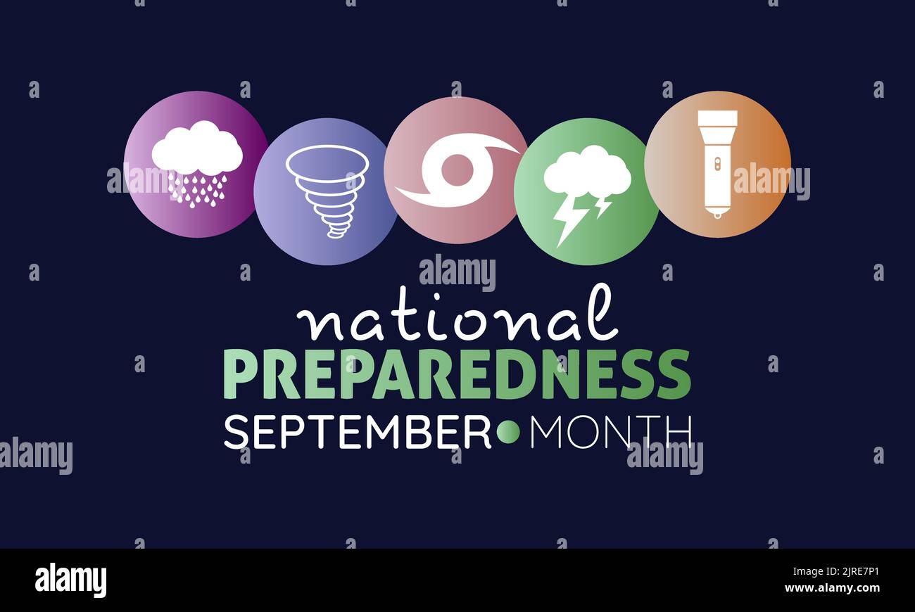 Vector illustration design concept of national preparedness month ...