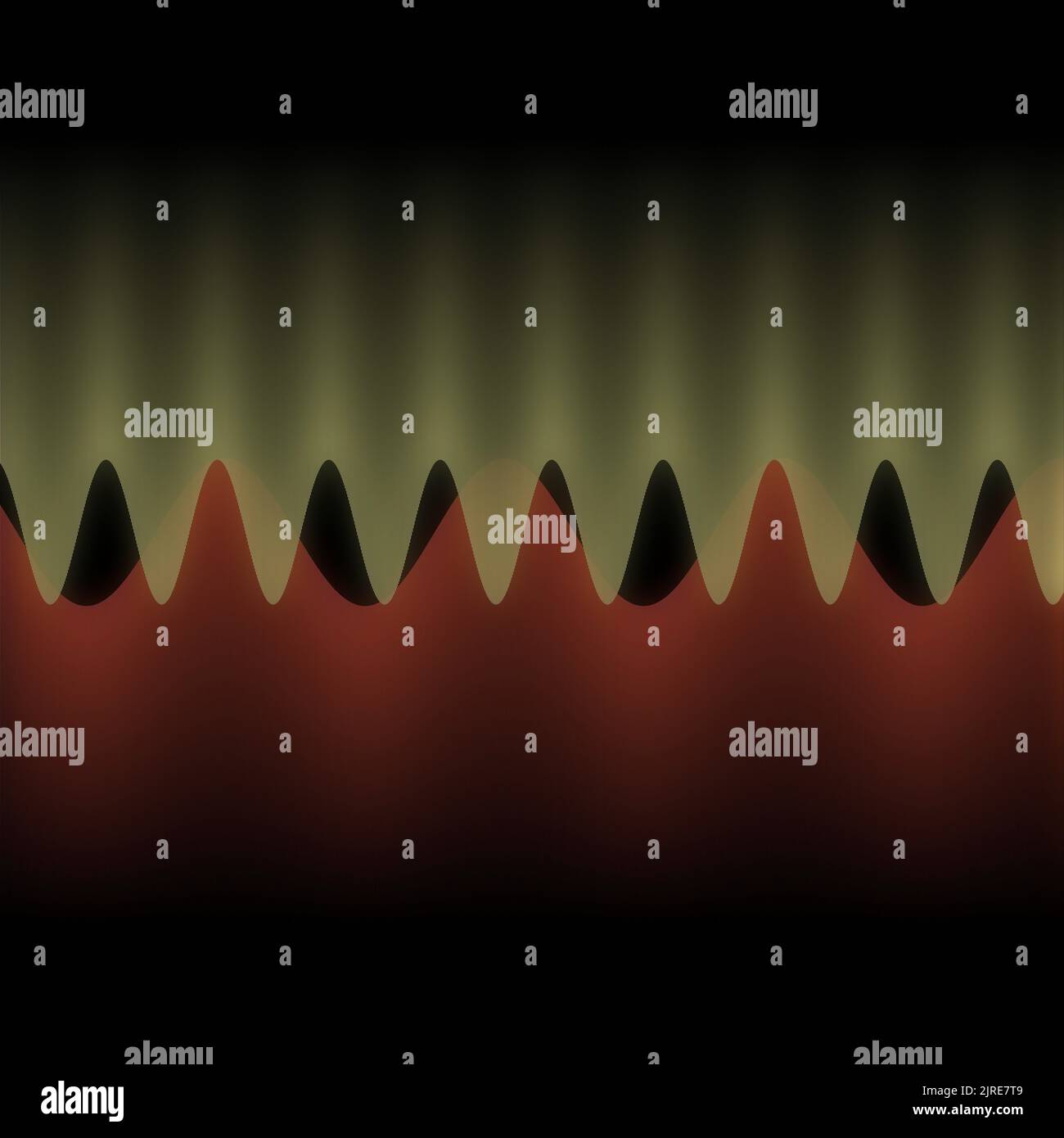 Illustration of multiple waves oscillating or overlapping by many small ...