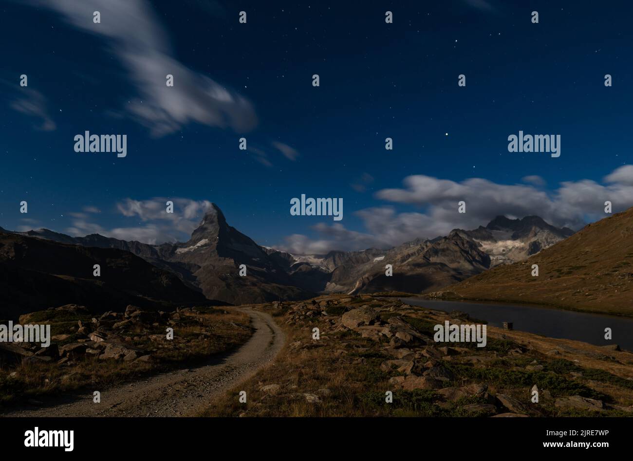Matterhorn view from Stelisee Stock Photo - Alamy