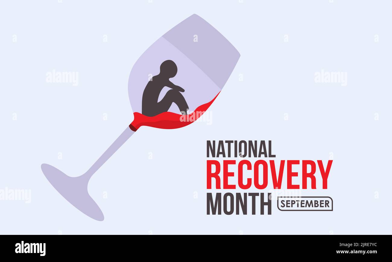 Vector illustration design concept of national recovery month observed ...