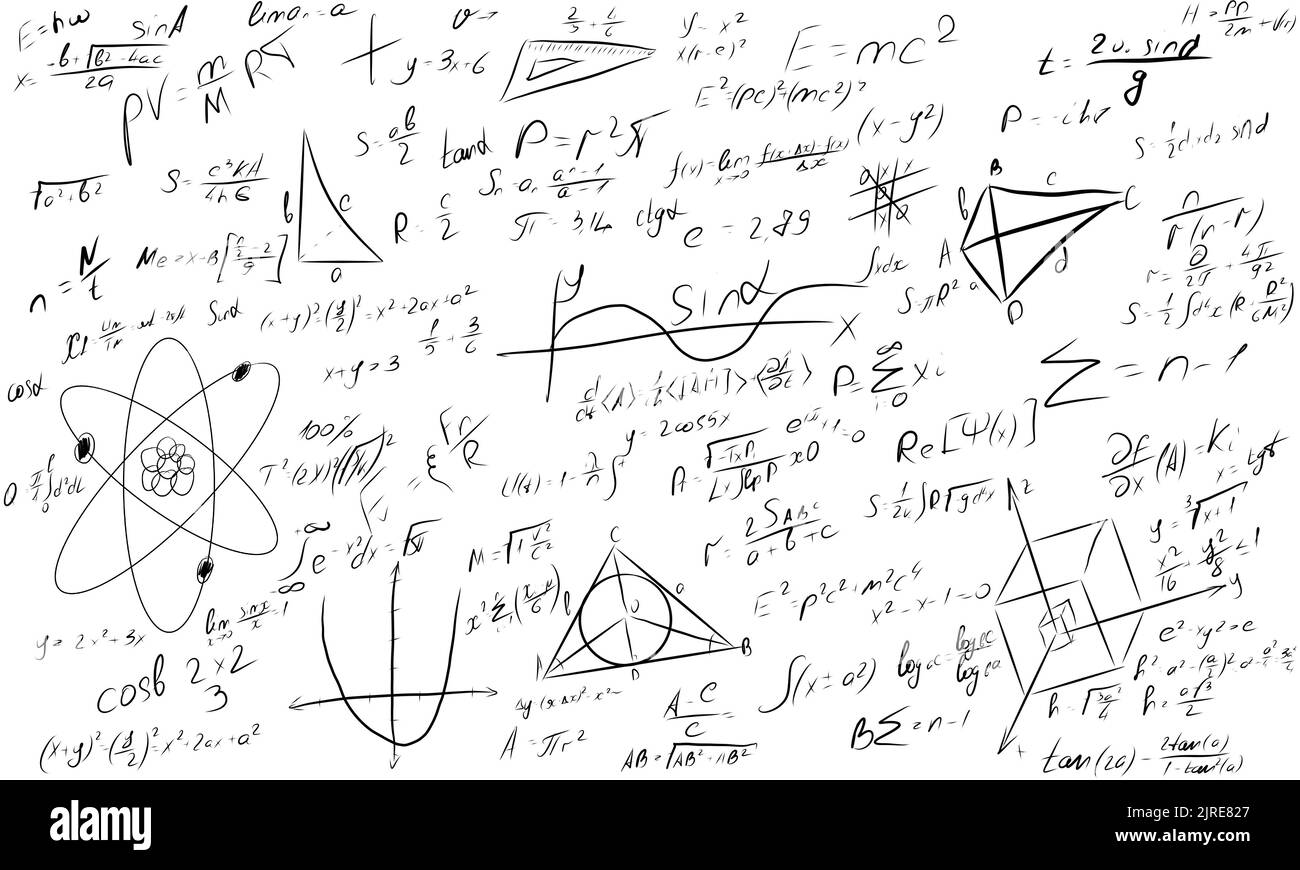 Math Chalkboard Illustration Physics Solving Equation Blackboard