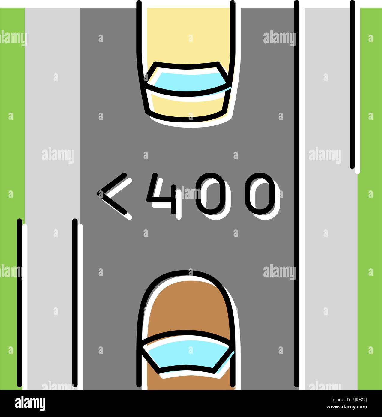 low traffic road color icon vector illustration Stock Vector Image ...