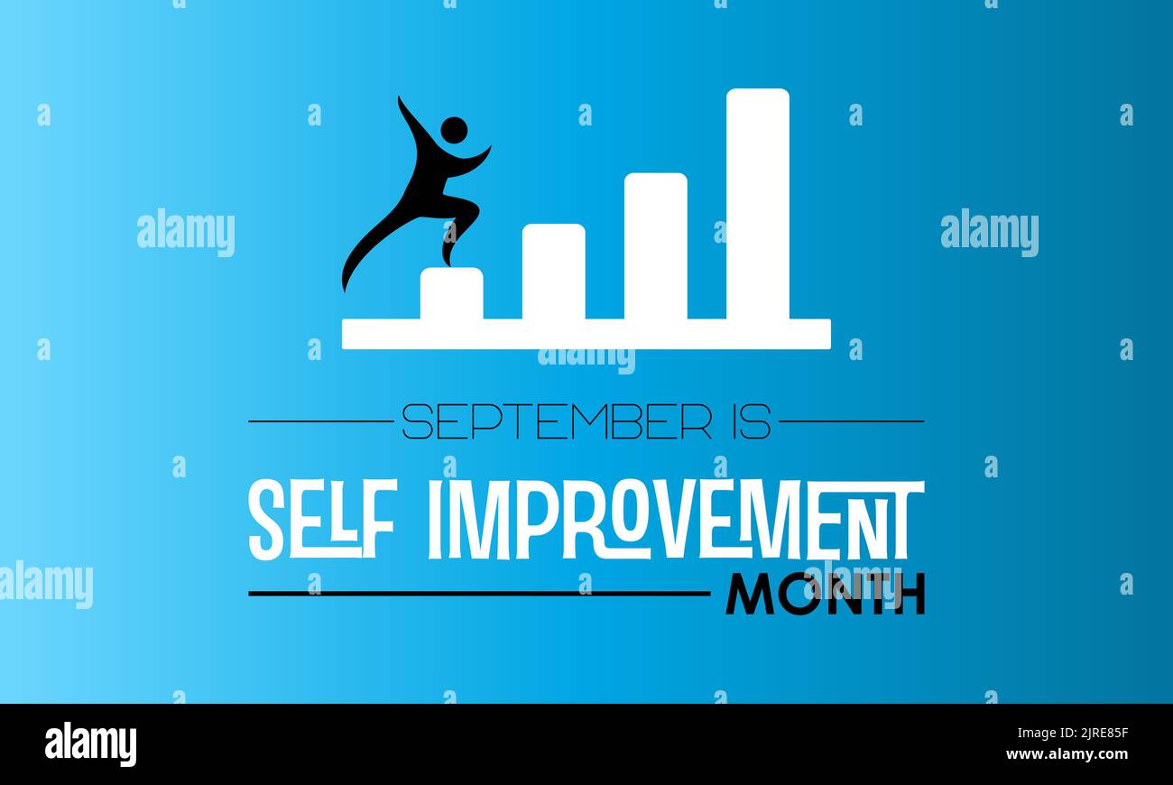 Vector illustration design concept of self improvement month observed ...