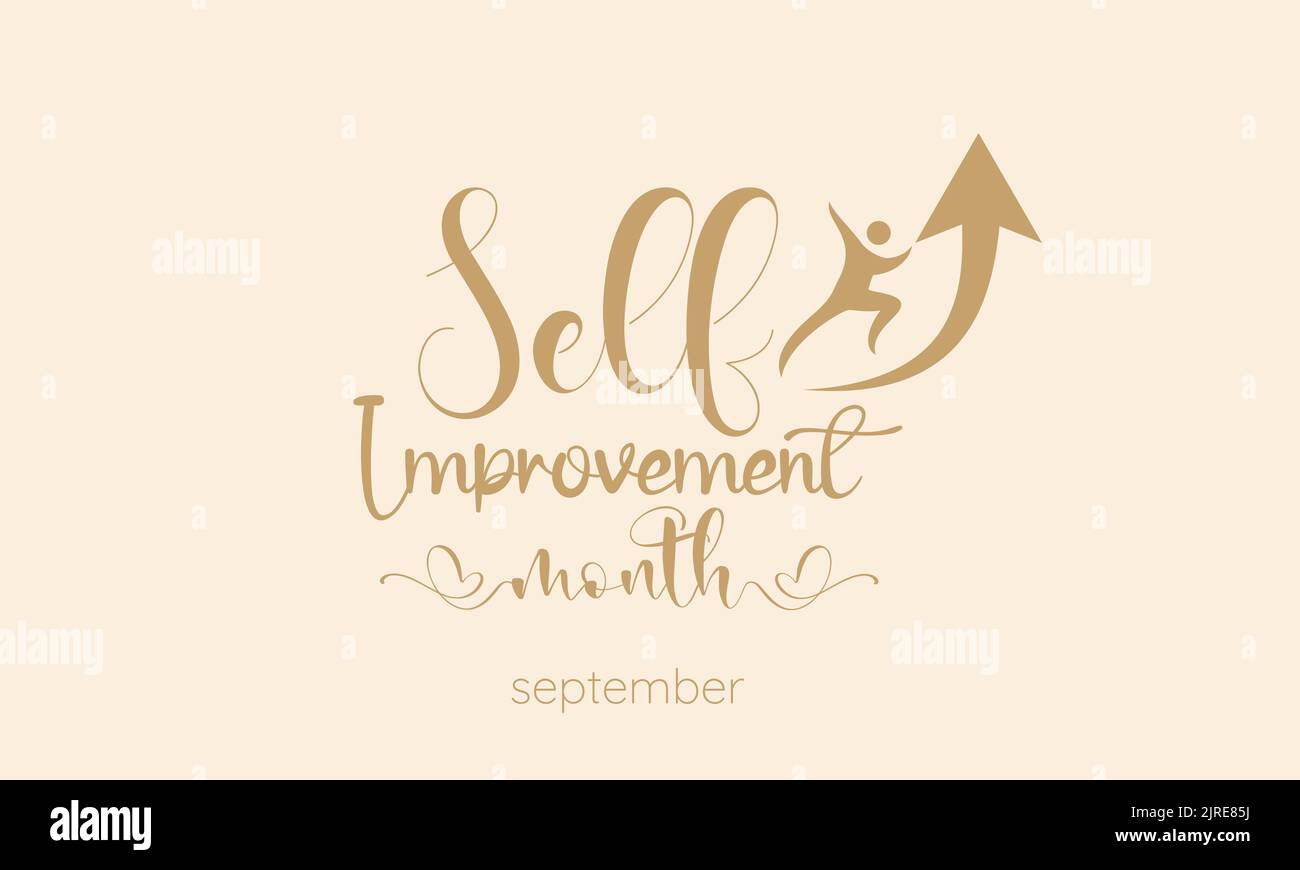 Vector illustration design concept of self improvement month observed ...