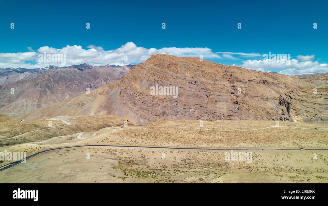 large mountain canyons in Himalayas of Spiti Valley in North India ...