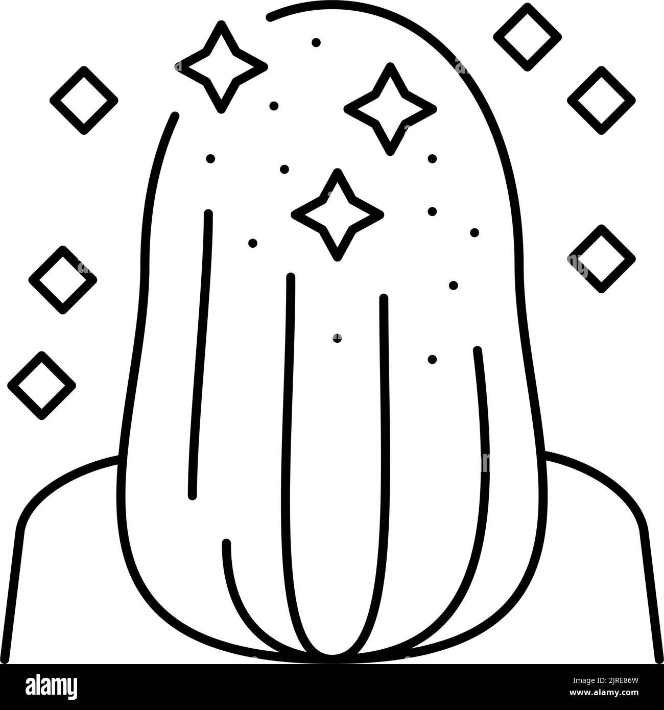 hair glitter line icon vector illustration Stock Vector Image & Art - Alamy