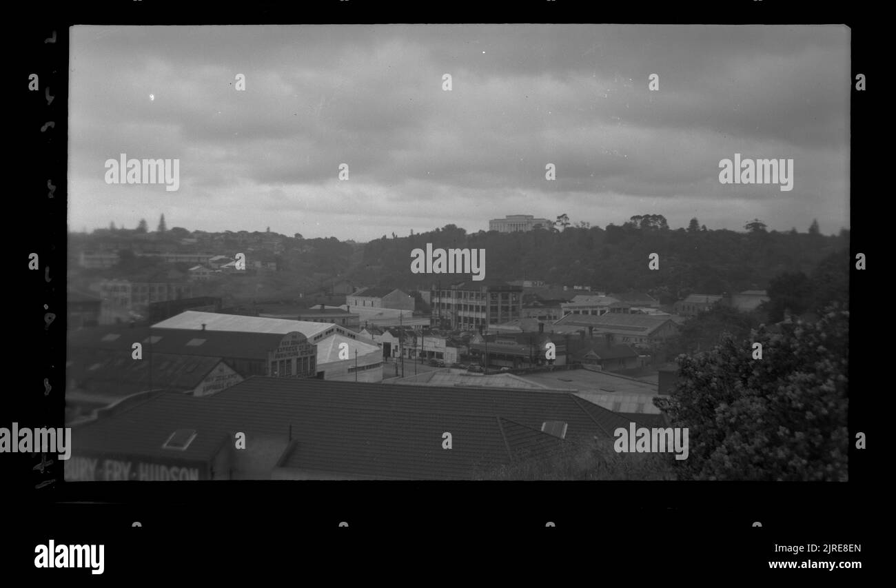 Panorama : Museum tc from Anzac Avenue, 1949, by Leslie Adkin Stock ...