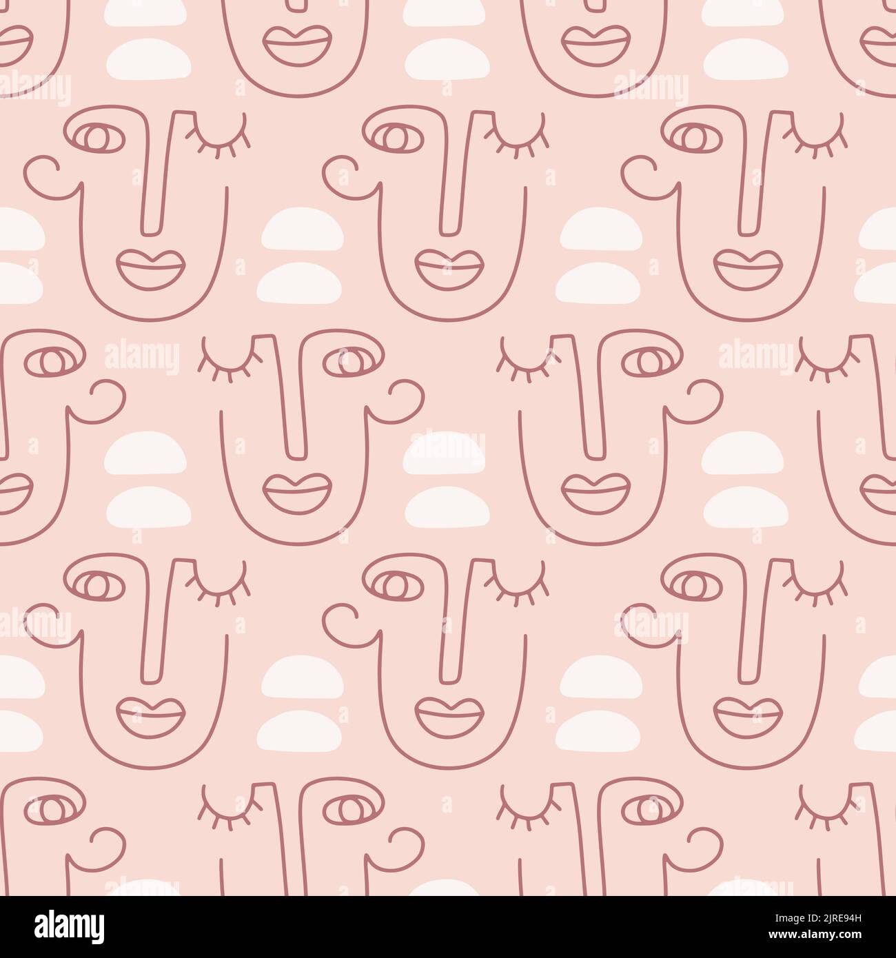 Abstract faces seamless pattern texture Stock Vector Image & Art - Alamy